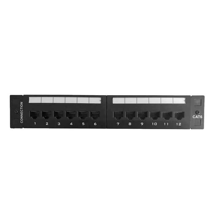 HENTEL - PATCH PANEL 12 PUERTOS CATEGORIA 6 MINI